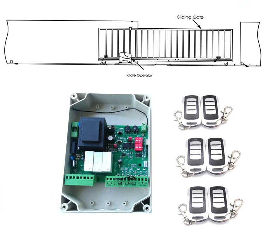 with box automatic auto gate Sliding Gate Door Controller Card board ...