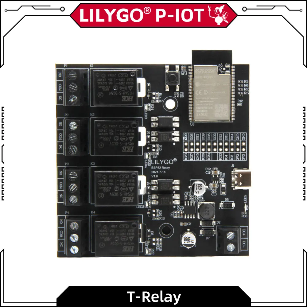 LILYGO-TTGO-T-Relay-ESP32-DC-5V-4-Groups-Relay-HRS4H-S-DC5V-4MB-Flash ...