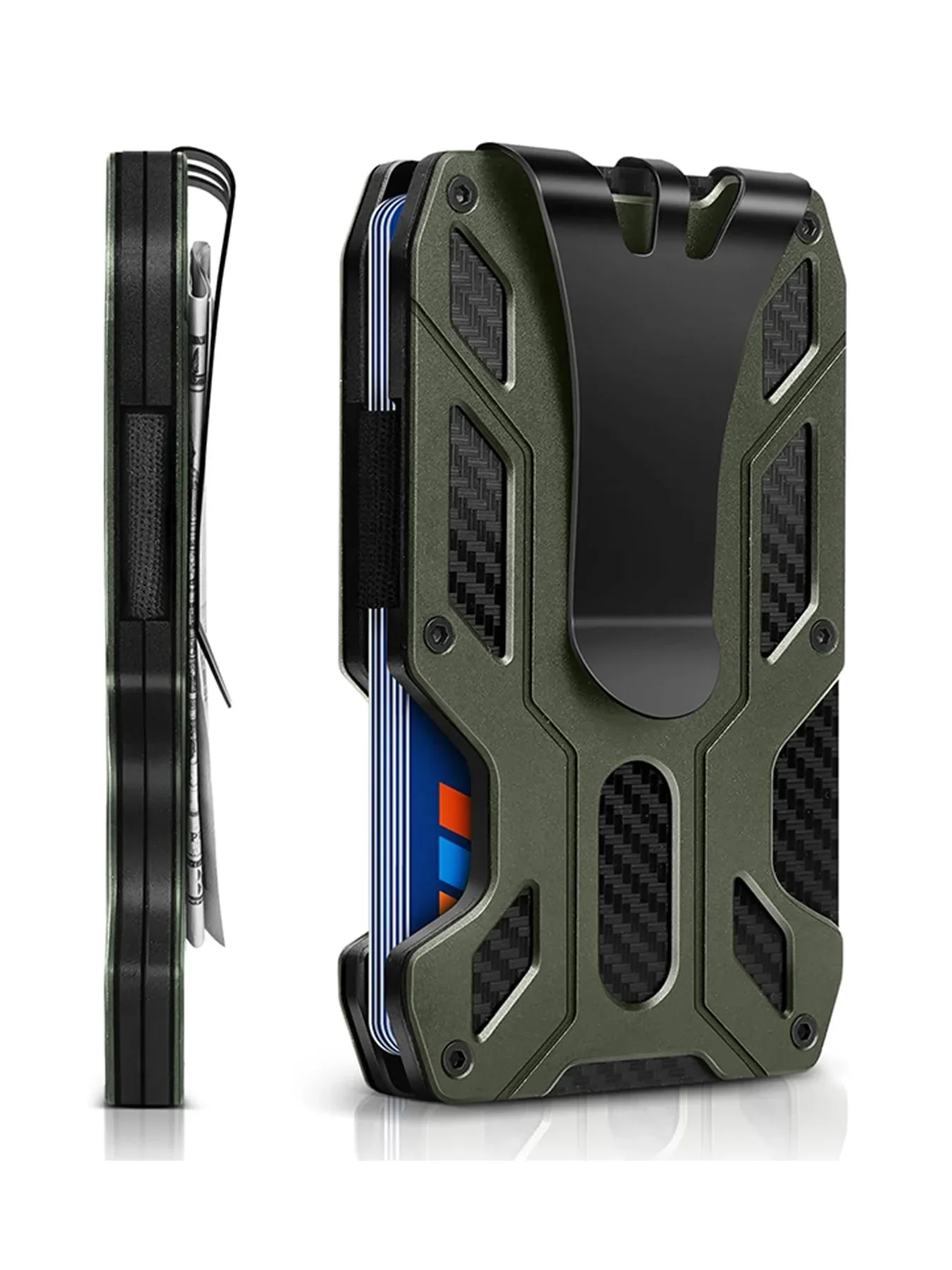 Cartera-delgada-con-Clip-para-dinero-para-hombre-bloqueo-RFID ...