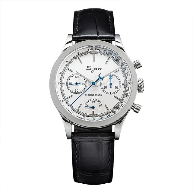 Sugess Men Watch Mechanical Seagull ST19 Movement with Chronograph ...