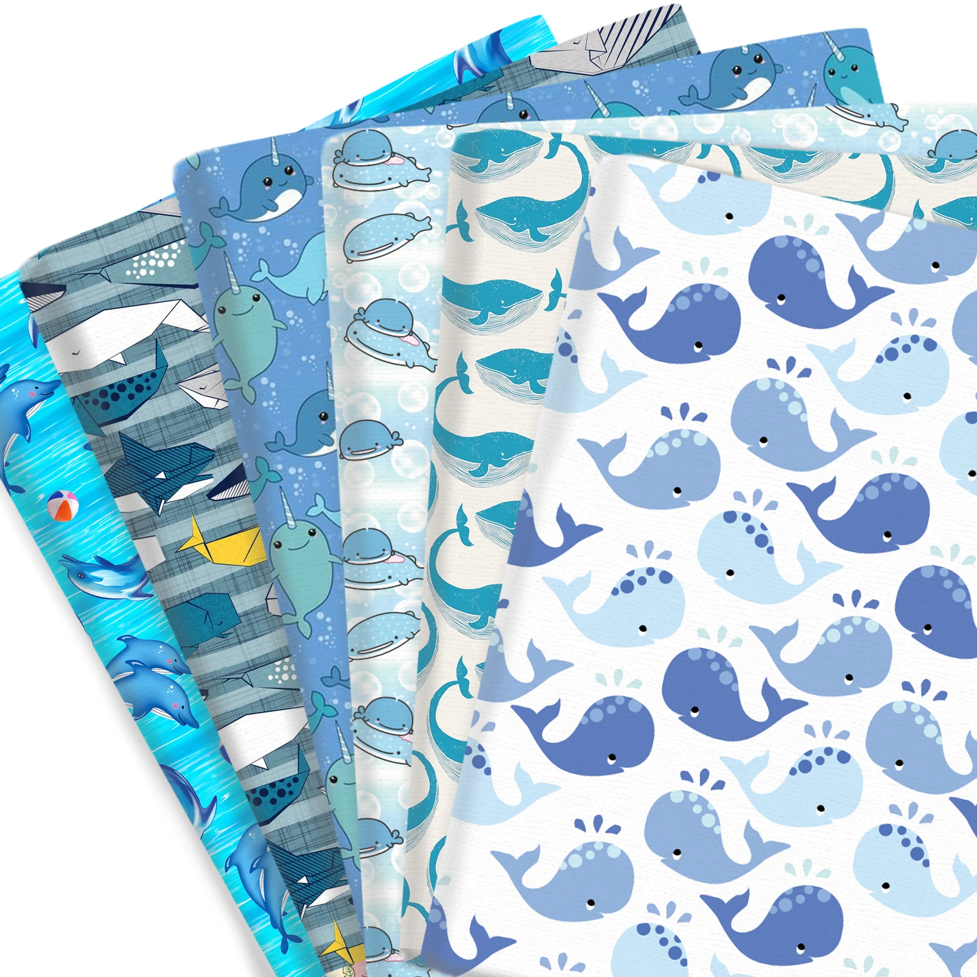 50-145cm-The-Whale-Dolphin-Polyester-Cotton-Fabric-Patchwork-Tissue-Kid ...
