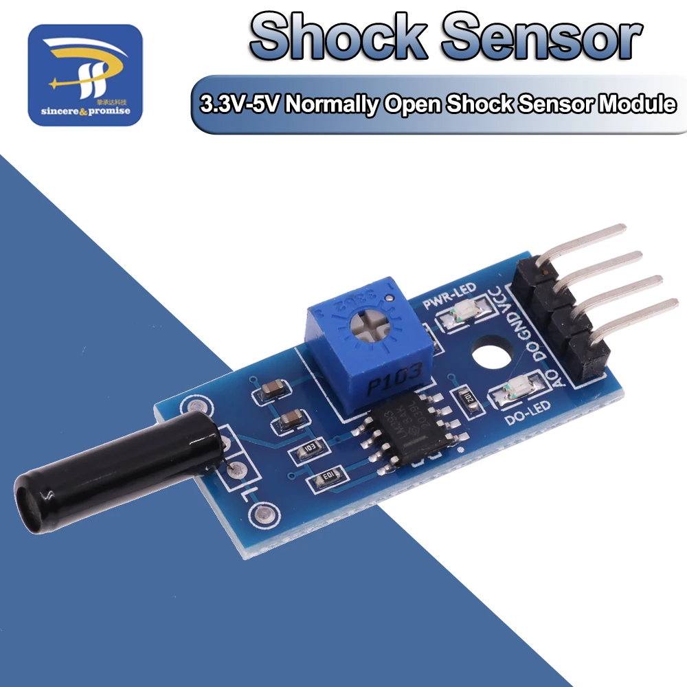 Normally Open Shock Sensor Module Vibration Sensor Module for Arduino ...