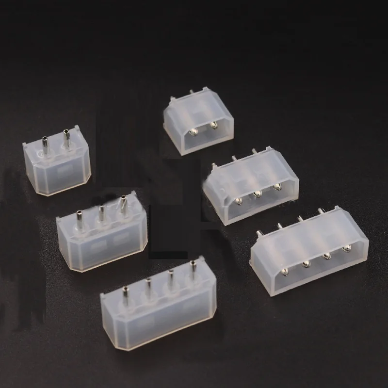 10pcs-5-08mm-IDE-Connector-4-Pin-D-Shape-Wafer-Straight-Hollow-Pin-PCB ...