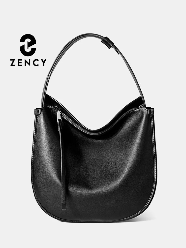 Zency-Women-Classic-Black-Messenger-Bag-Soft-Leather-Fashion-Girl ...