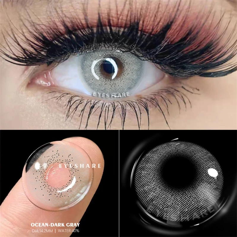 Dark Gray Eye Contacts