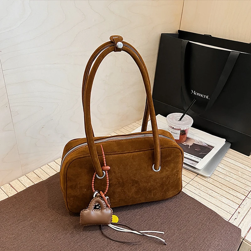 Retro Suede Square Bag Korean Style Brand, Design Pillow Bag New Niche ...