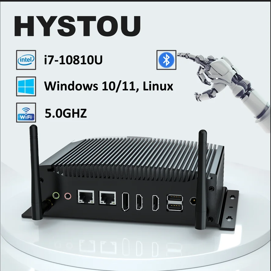 HYSTOU-Industrial-Game-Computer-Intel-i7-10810U-CPU-HD-DDR4-2COM-RS232 ...