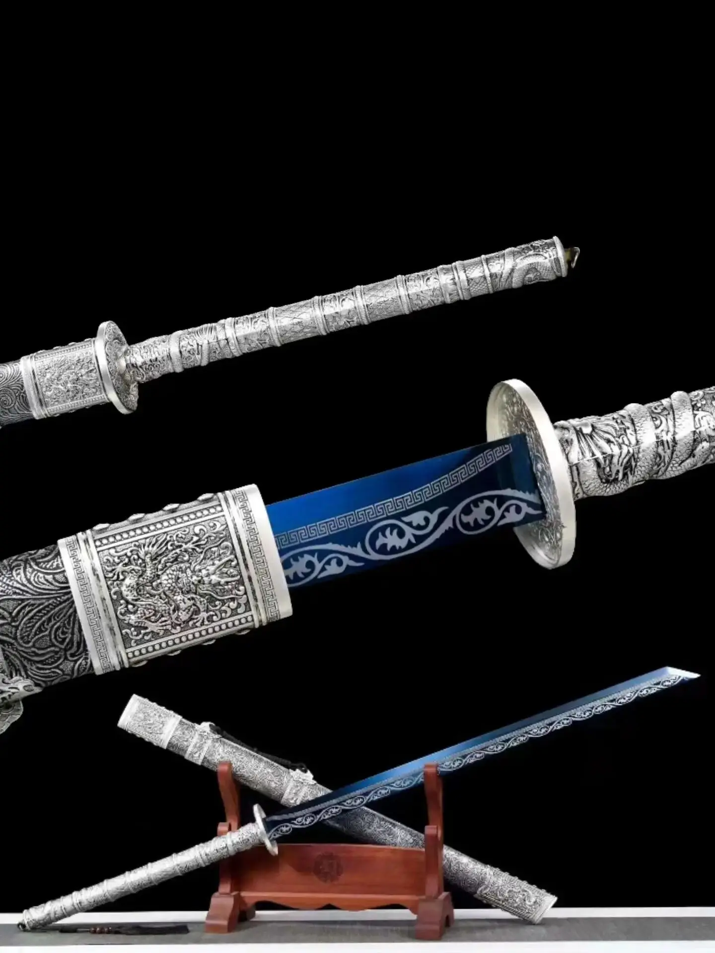 Kangxi-Battle-Sword-Metal-Integrated-Handle-Real-Handmade-Multi-Refined ...