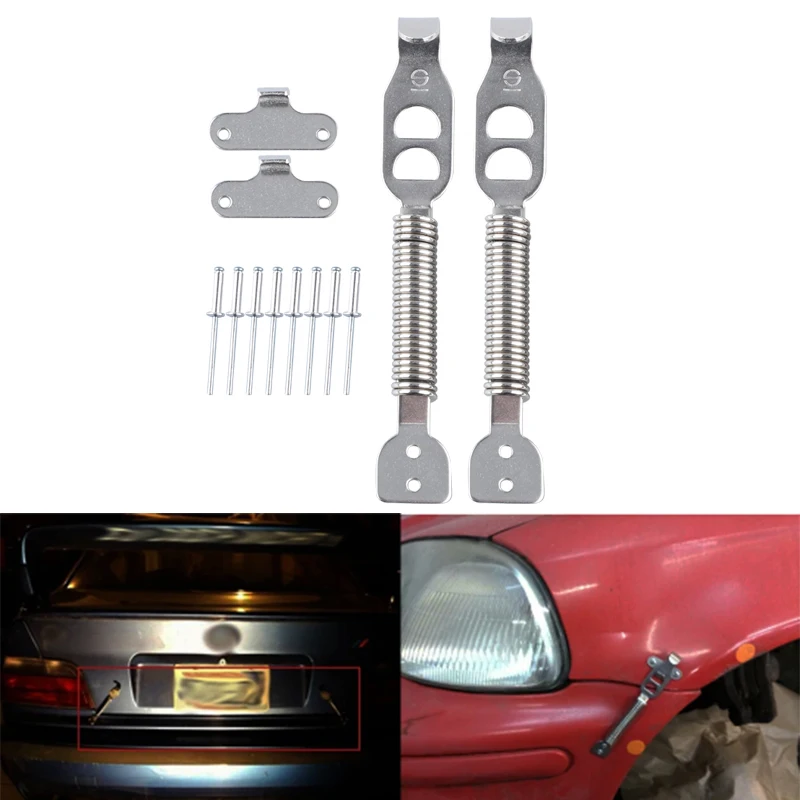 1-Pair-Car-Styling-Tunning-Boot-Bonnet-Springs-Clips-Pin-Kit-Hood-Lock ...