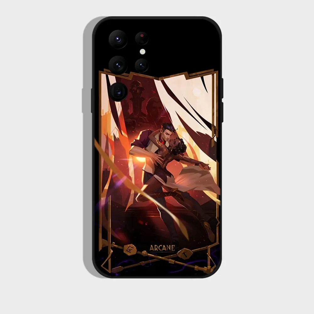 Arcane Jayce Black Phone Case - Sleek Protective Cover for Samsung ...