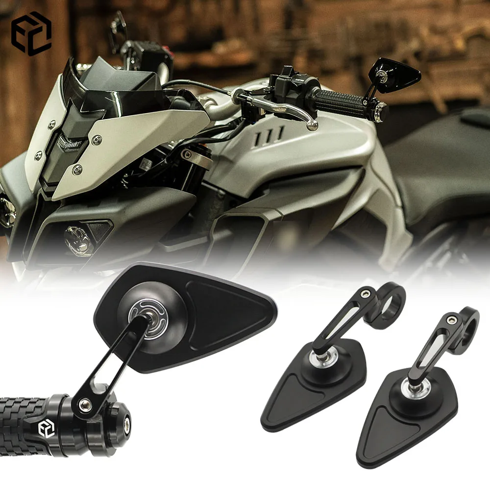For-YAMAHA-MT09-MT07-XSR900-Motorcycle-Bar-End-Rearview-Mirror ...