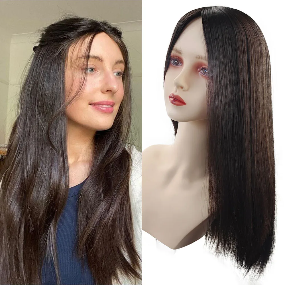 יהודית צילינדר אמיתי בתולה אירופאי שיער טבעי משי למעלה פאה גלי טבעי ...