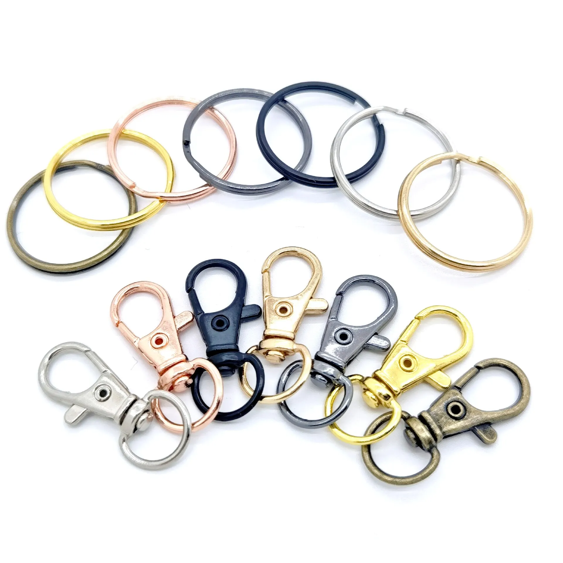 20-Stuks-Punk-Swivel-Gespen-Set-Lanyard-Snap-Haken-Met-Sleutelhanger ...
