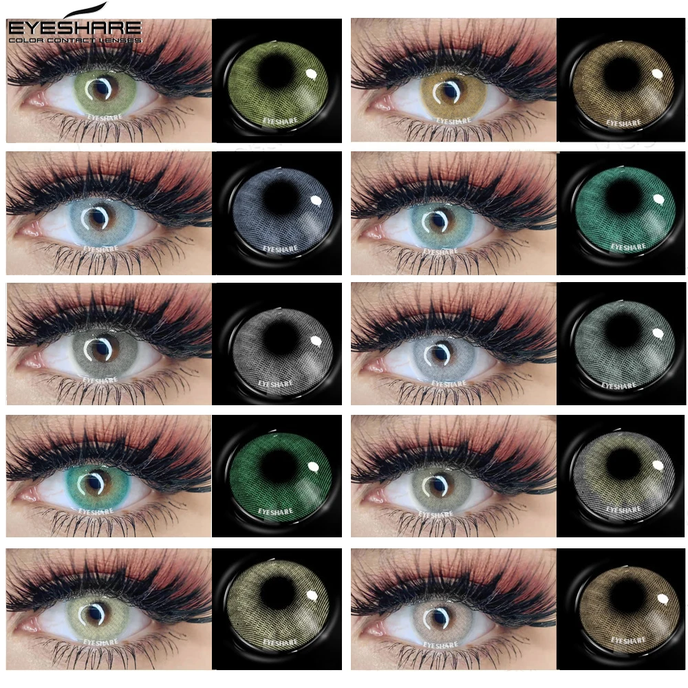 EYESHARE Natural Color Contact Lenses for Eyes Brail Girl Soft Contact ...