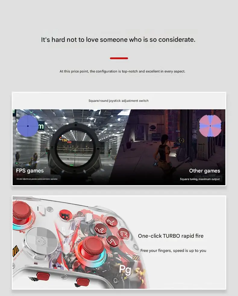 Hot Aolion K20 Blade & Soul Gaming Controller TMR Joystick with Chargi ...