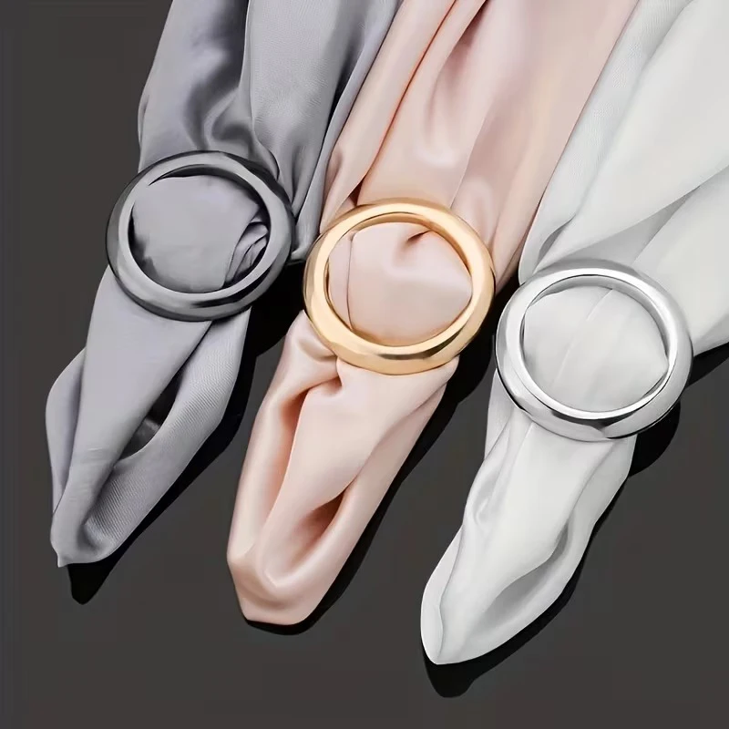2PCS Scarf Ring Clips Waist Buckle Clip T-Shirt Tie Pin Clip for Women ...