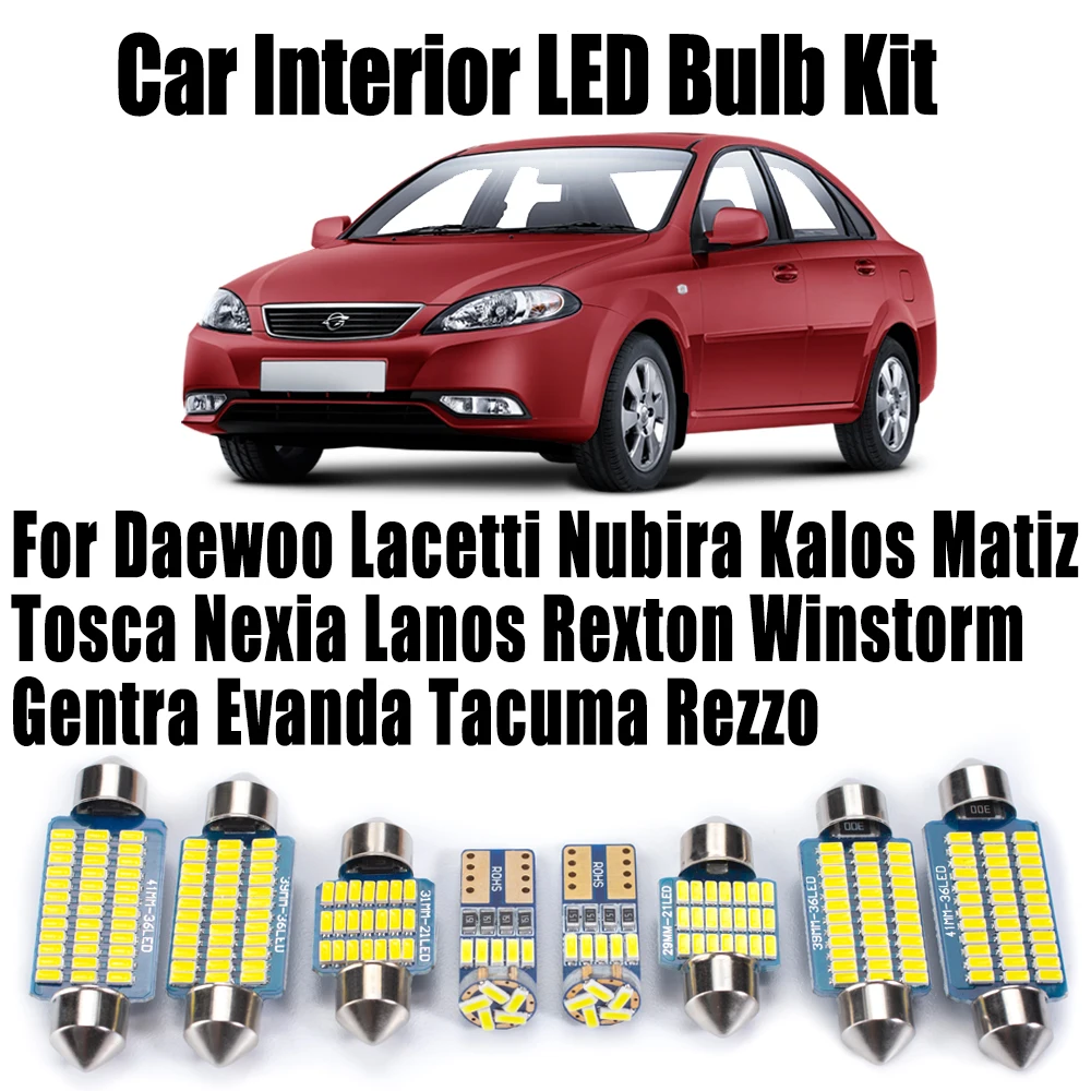 Interior Light LED Bulbs Kit For Daewoo Lacetti Nubira Kalos Matiz ...
