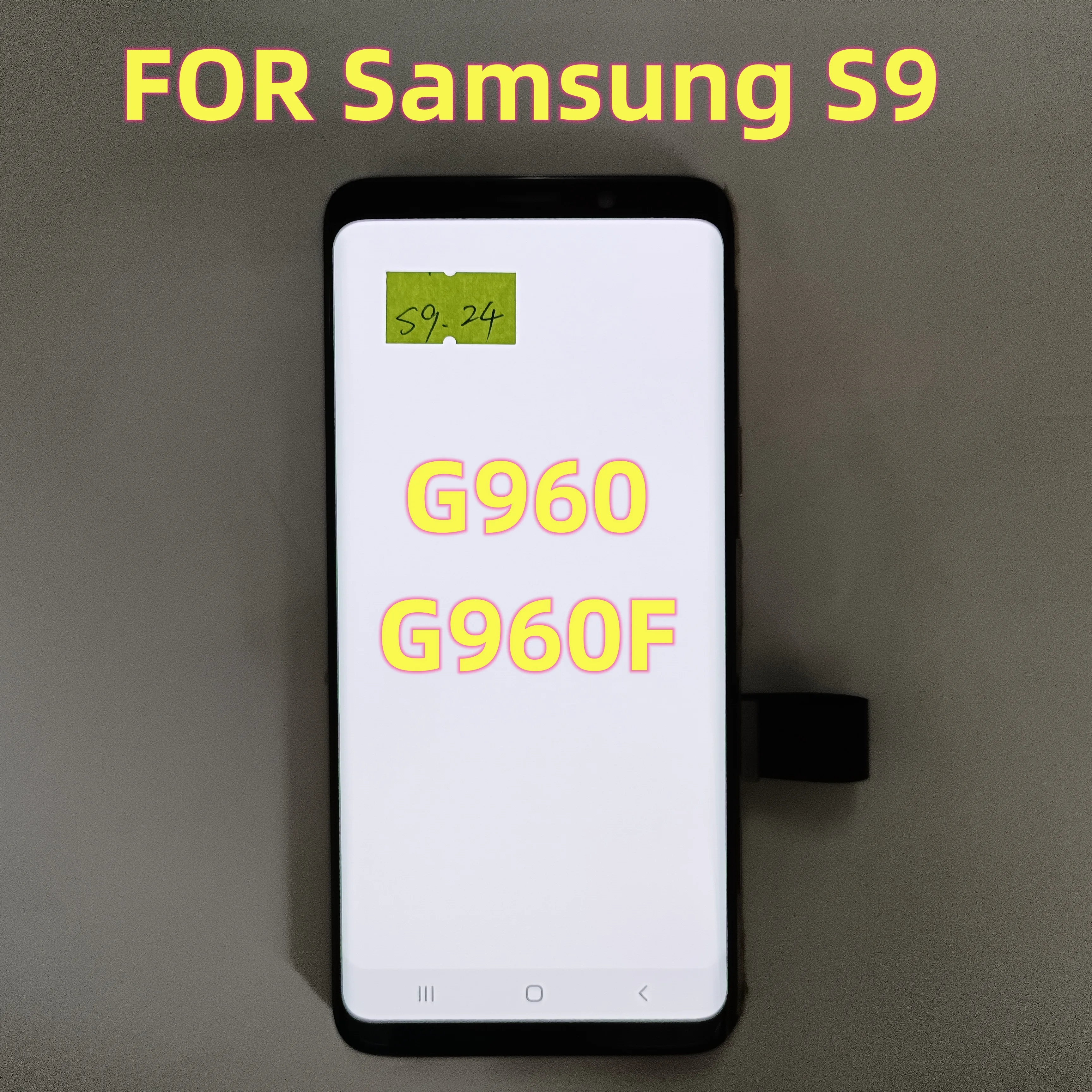 100% 오리지널 LCD 디스플레이 터치 스크린 디지타이저 수리 부품, 프레임 포함, 화상 그림자, 삼성 갤럭시 S9 G960f| | - AliExpress