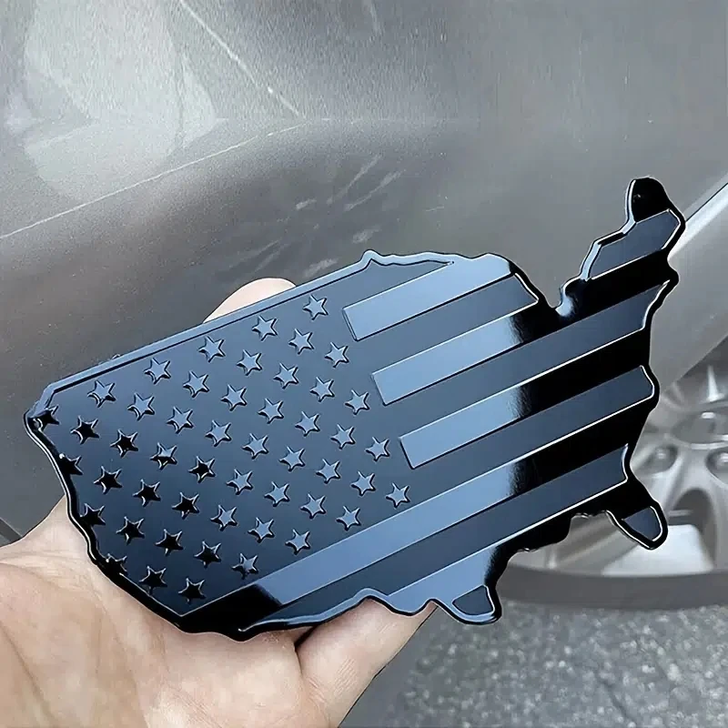 USA United States America Flag Map Sticker Fender Emblem for Cars ...