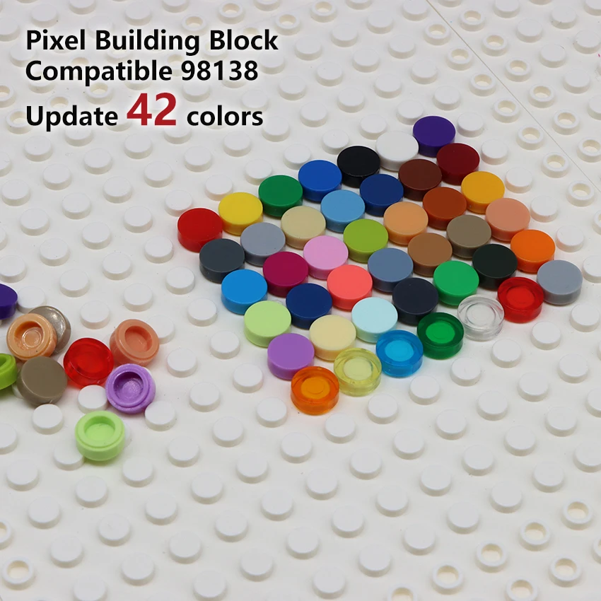500pcs-DIY-Pixel-Art-Brick-1x1-Round-Tile-Building-Block-Compatible ...