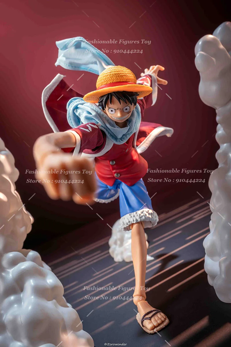 SHF 1/12 Men Soldier Monkey·D·Luffy Windbreaker Scarf One Piece Cosplay ...