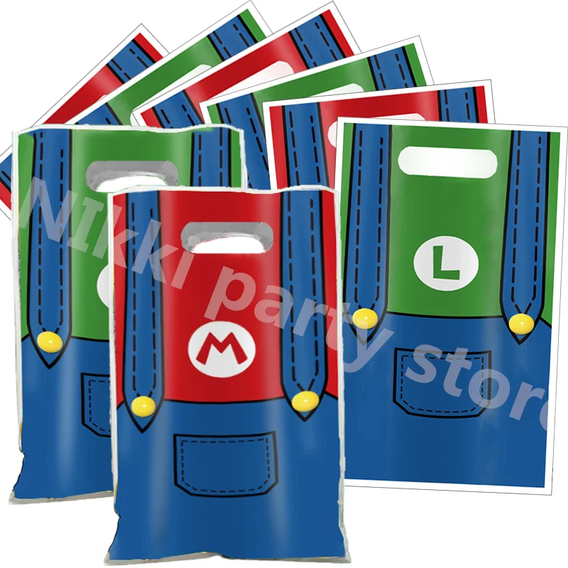 10pcs-Mario-party-bags-mario-bros-birthday-decoration-Plastic-Gift-Bags ...