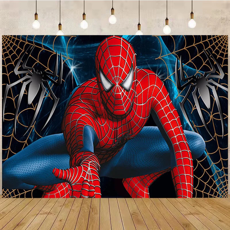 Superhero-Spiderman-Photography-Backdrop-Customizable-Kids-Happy ...