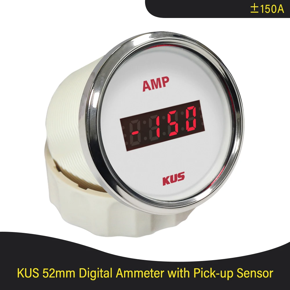 New-KUS-52mm-Boat-Ammeter-Marine-AMP-Meter-50A-80A-150A-Current-Shunt ...