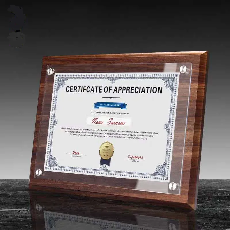 Authorized-Custom-wooden-honor-frame-A4-A5-award-framed-table-patent ...