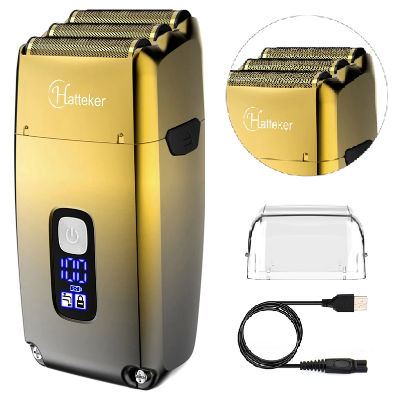 Rechargeable Hair Beard Electric Shaver For Men Powerful Electric Razor ...