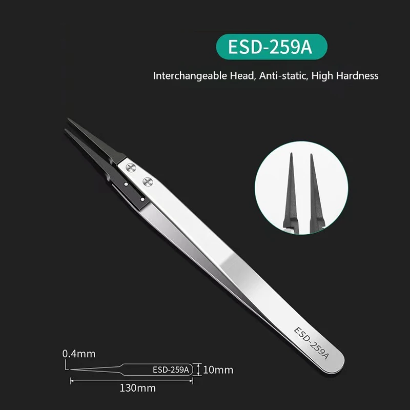 Handle-Stainless-Tweezers-Antistatic-Plastic-For-Watch-Hands ...