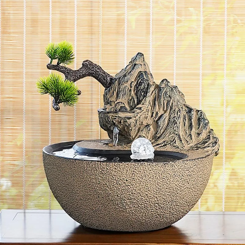 Handmade-Vintage-Stone-Fountain-Chinese-Lucky-Feng-Shui-Indoor-Water ...
