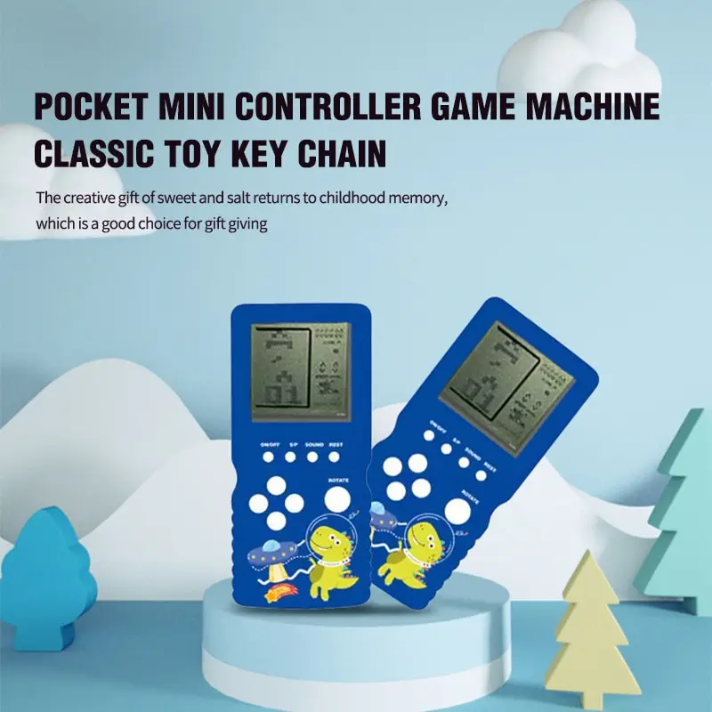 1Pcs Blue Retro Handheld Game Console Children Classic Nostalgic Game ...