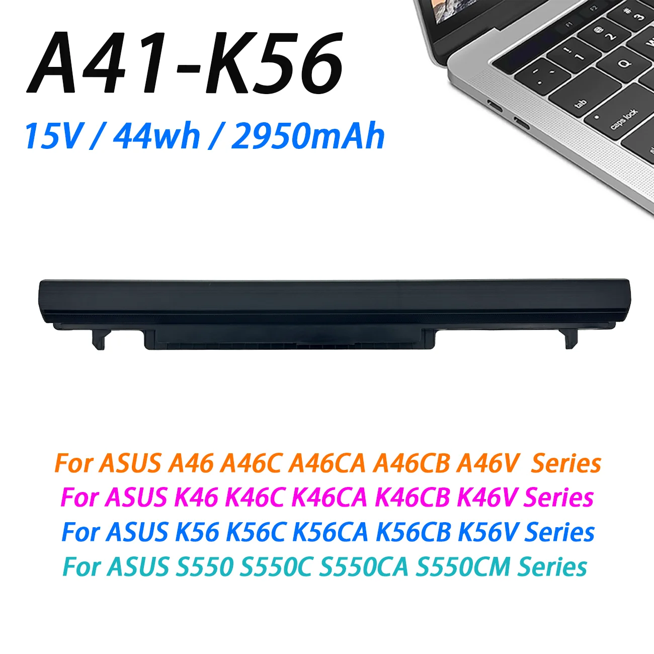 A41-K56-44Wh-Laptop-Battery-For-Asus-A56-A46-K56-K56C-K56CA-K56CM-K46 ...