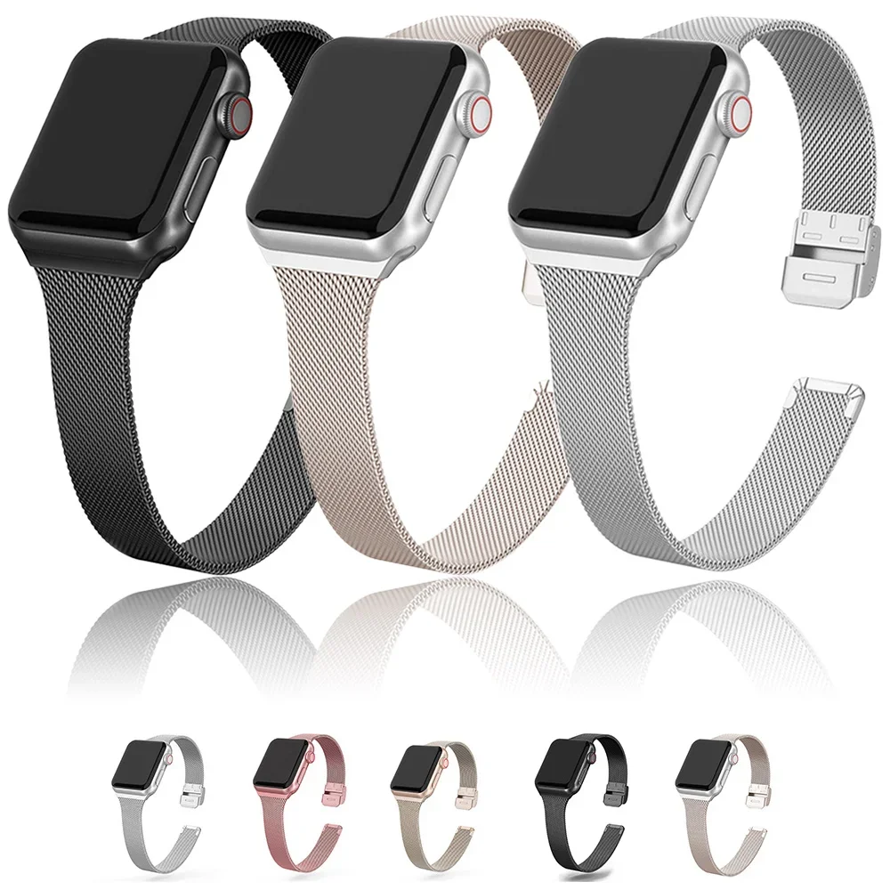 Metal Band For Apple Watch Band 40mm 46mm 41mm 45mm 49MM Stainless ...