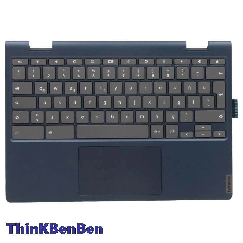 TR-Turkish-Blue-Keyboard-Upper-Case-Palmrest-Shell-Cover-For-Lenovo ...