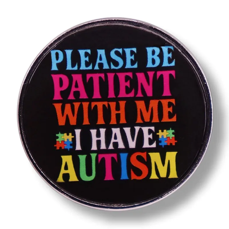 Please Be Patient With Me I Have Autism Rainbow Pride Enamel Pin Brooch please-be-patient-with-me-i-have-autism-rainbow-pride-enamel-pin-brooch