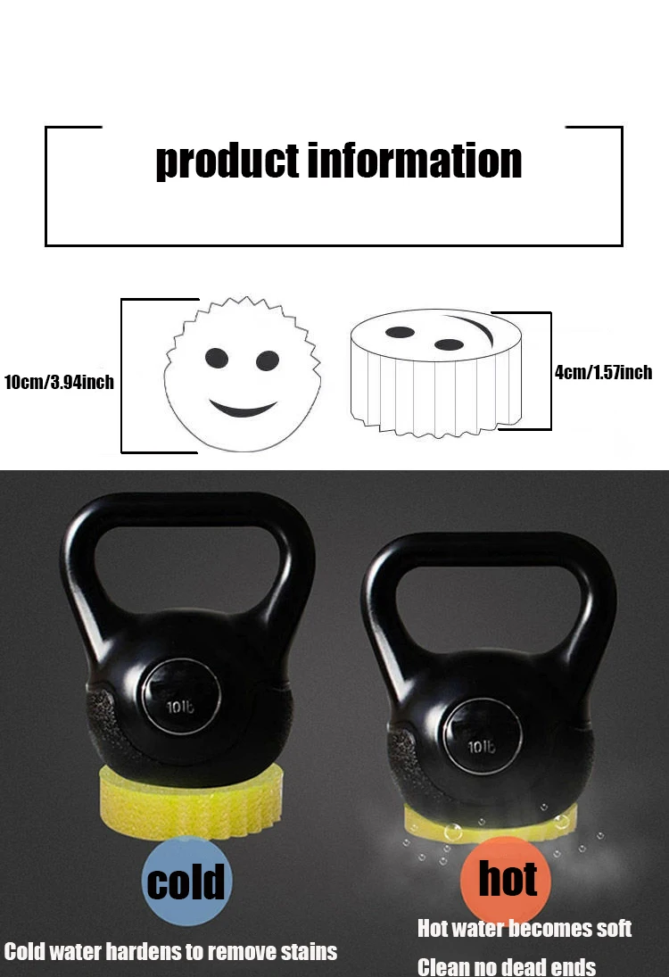 Éponge vaisselle,Smiley lave-vaisselle éponge magique ménage cuisine ...