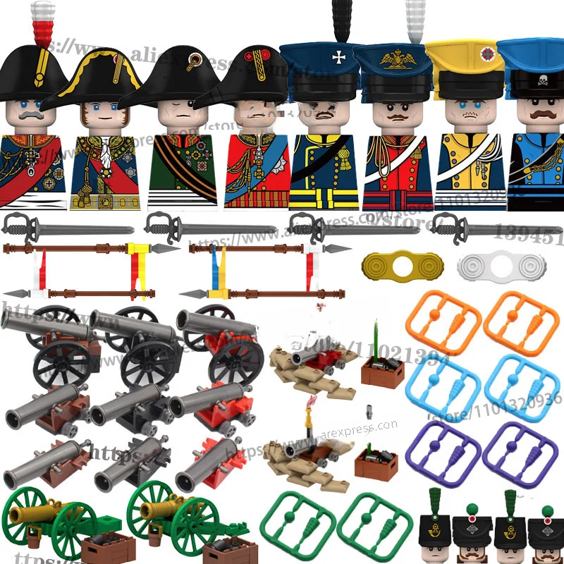 MOC-Medieval-Napoleonic-War-Building-Block-Soldiers-Figures-Accessories ...