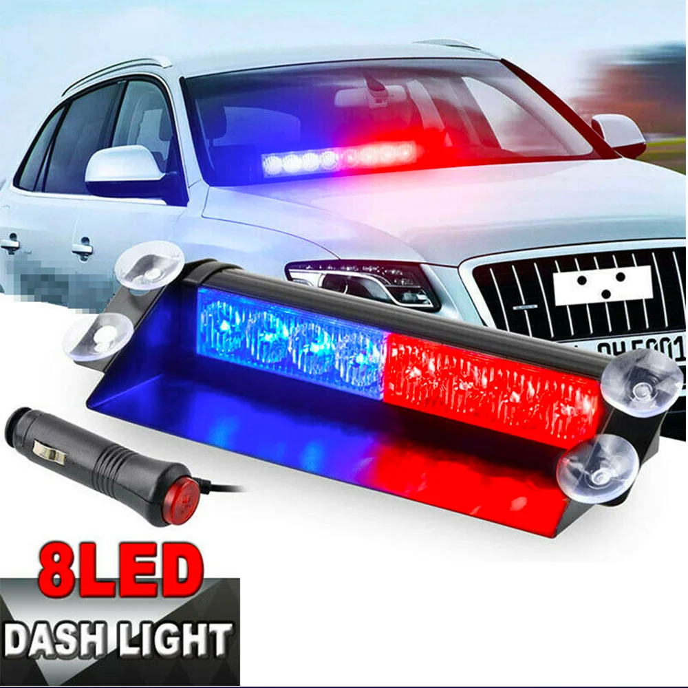 Car-Flashing-Police-Lamps-12V-LED-Strobe-Warning-Lights-DRL-Day-Running ...