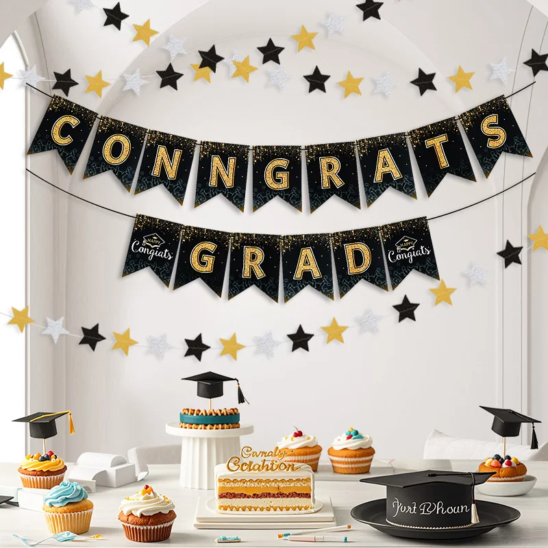 2026 Graduation Banner Garland Star Bunting Set Graduate Congratulation ...