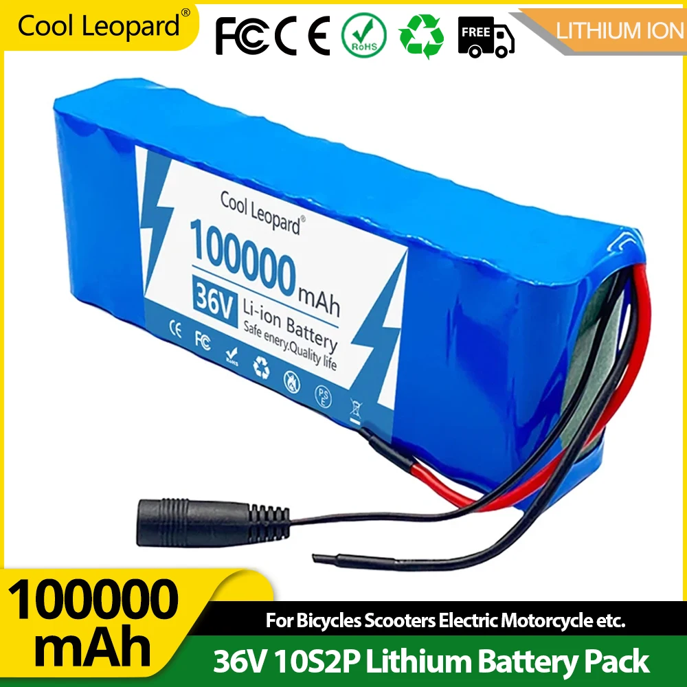 36V-100Ah-18650-Battery-Pack-10S2P-Rechargeable-Lithium-ion-Battery-For ...