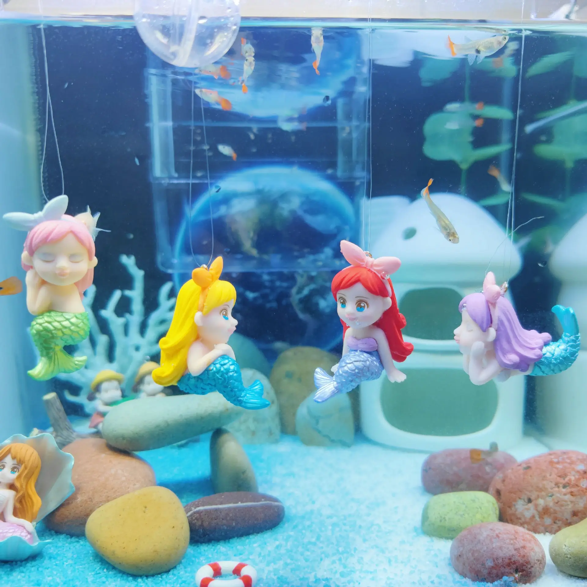 Aquarium-Decoration-The-Little-Mermaid-Fish-Tank-Microst-Landscape ...