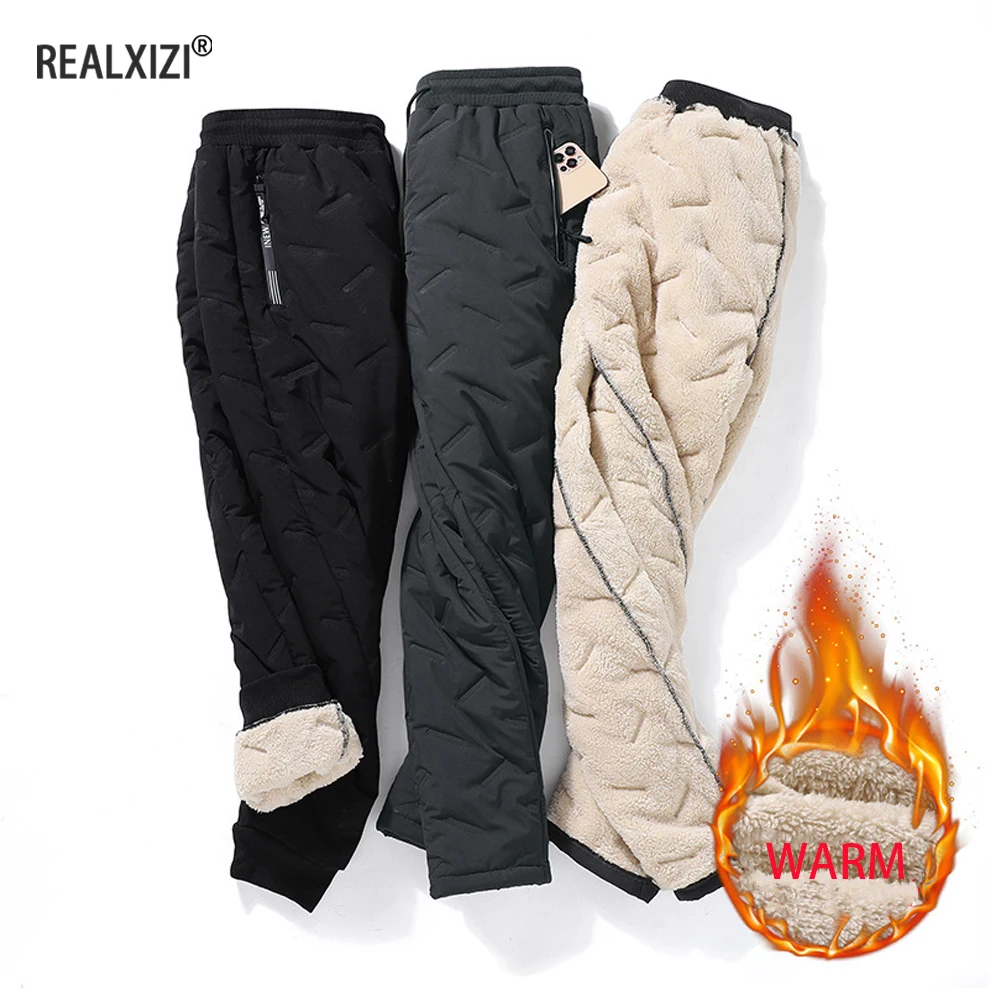 Thicken-Lambswool-Pants-Winter-Warm-Sweatpants-Mens-Water-Proof-Casual ...