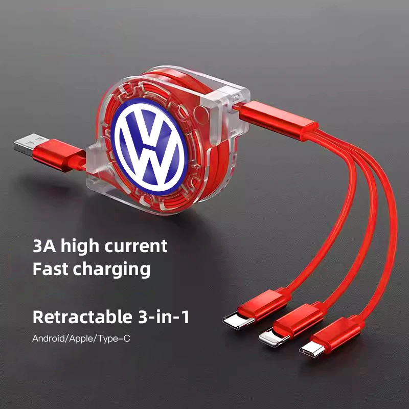 Cable-de-carga-Micro-USB-tipo-C-3-en-1-para-Volkswagen-multicargador-VW ...