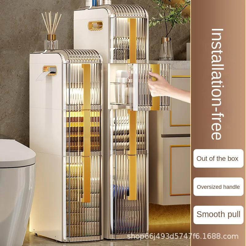Bathroom Crack Cabinet Shelf Storage Acrylic Free Installation Bathroom ...