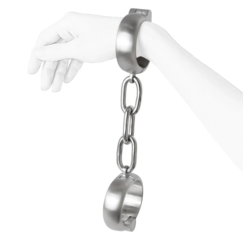 Metal-Lock-Shackles-Female-Male-Handcuff-Ankle-Cuffs-Wrist-Cuff-For ...
