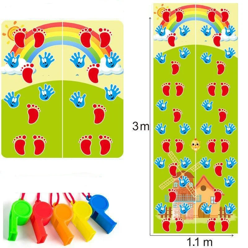 Kids-Jumping-Carpet-Mat-Hand-and-Feet-Game-Children-Jump-Lattice-Pad ...