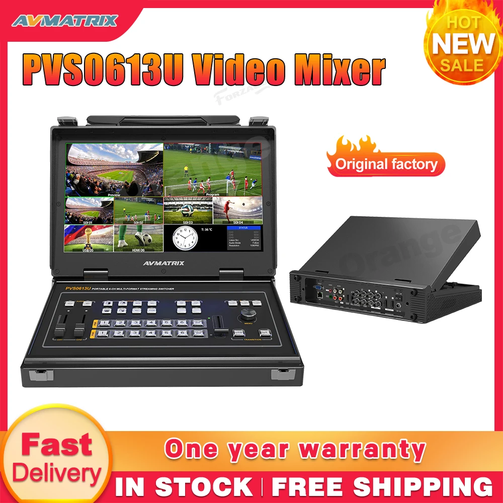 AVMATRIX PVS0613U PVS0403U Video Mixer 13.3 Inch 6 Channel 4×SDI 2×HDMI ...