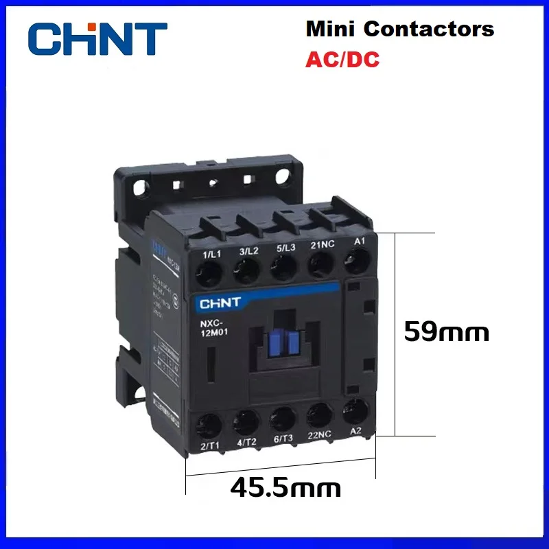 CHINT AC DC Mini Miniature Contactor NXC-06M10 09M10 12M10 6A 9A 12A ...